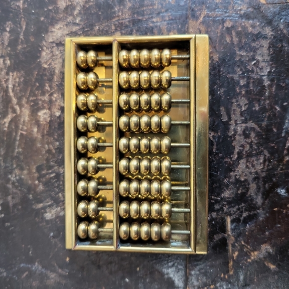Accents | Vintage Brass Desk Abacus Paperweight | Poshmark